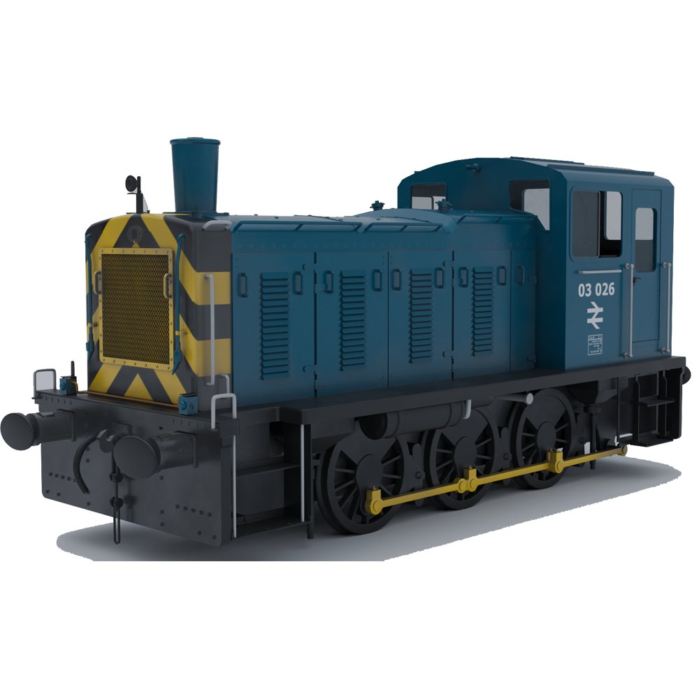 Br Class 03 Shunter BrBlue | Railed vehicles models | BlenderKit