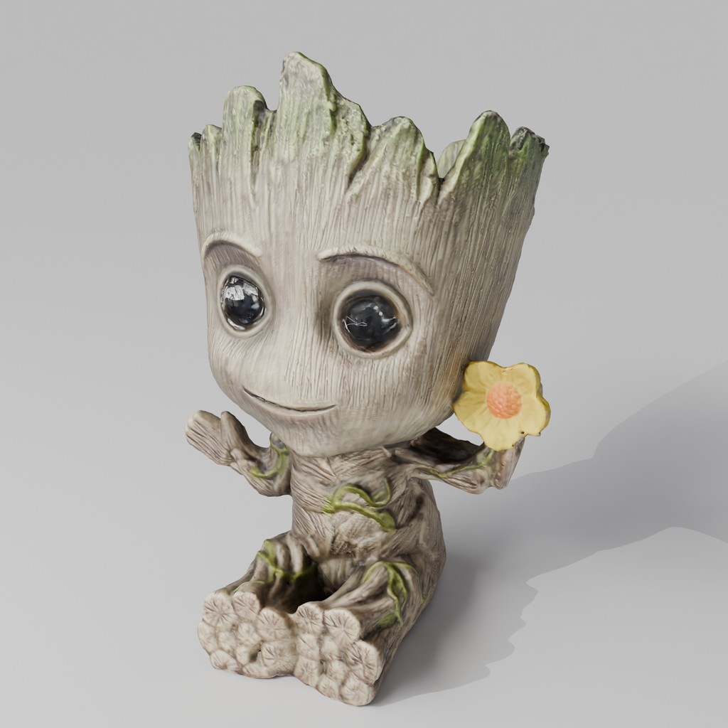 Baby Groot Statuette | FREE Interior Sculptures models | BlenderKit