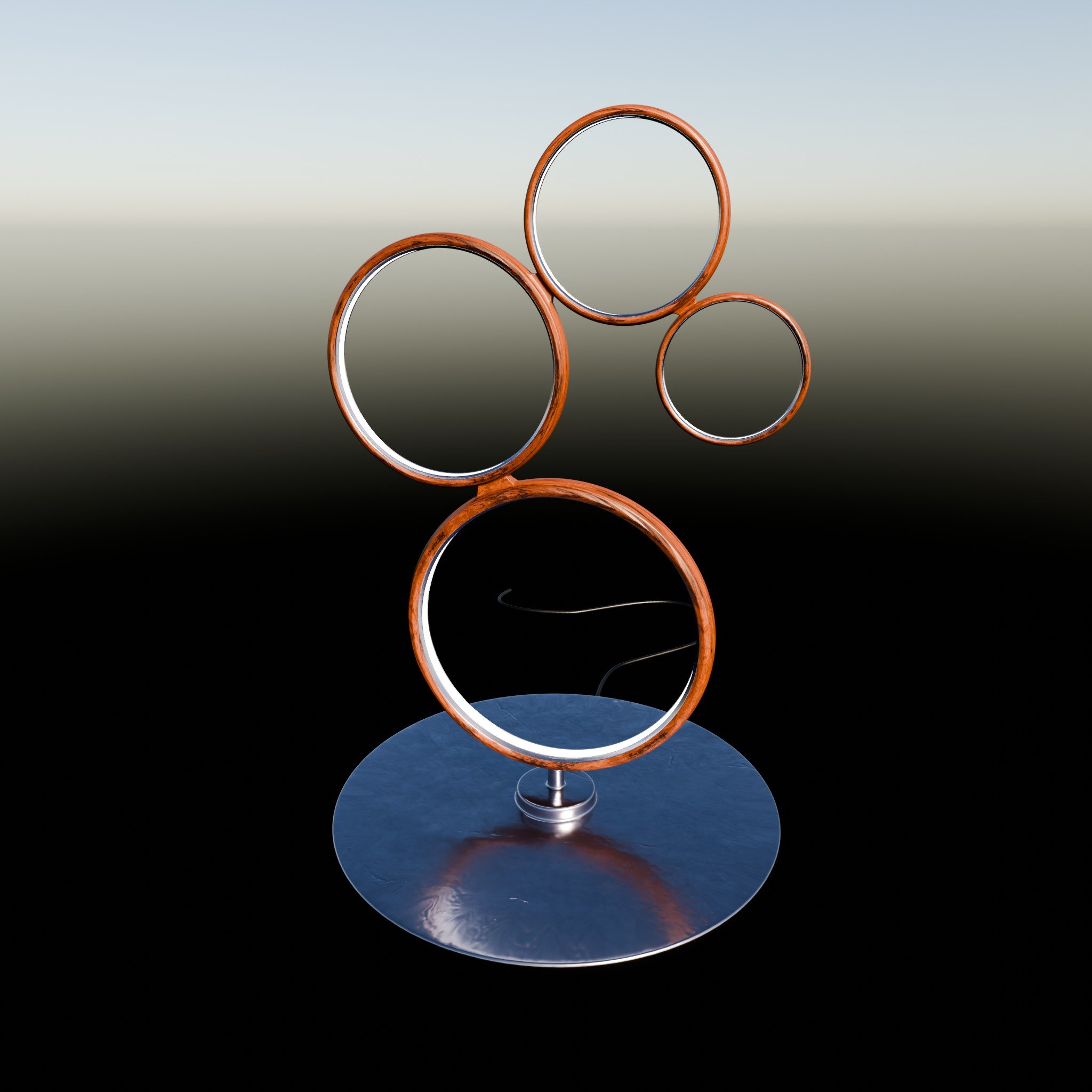 Modern Designer Rings Lamp | FREE Table Lamps models | BlenderKit
