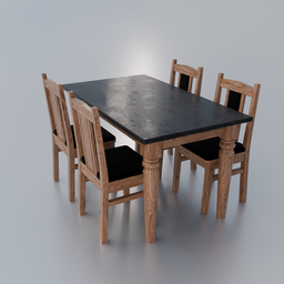 Dining Set | Chair-table Sets models | BlenderKit