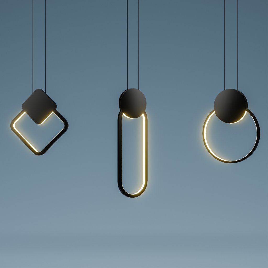 BlenderKit | Download the LED Pendant Light model