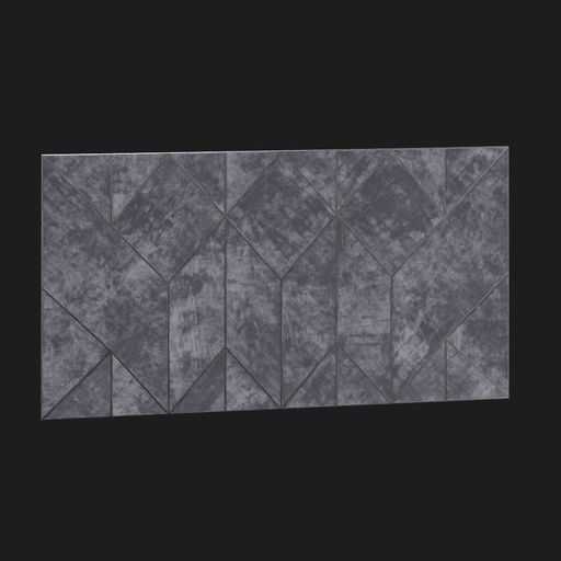 Dark purple w/Silver | 3D Panels models | BlenderKit