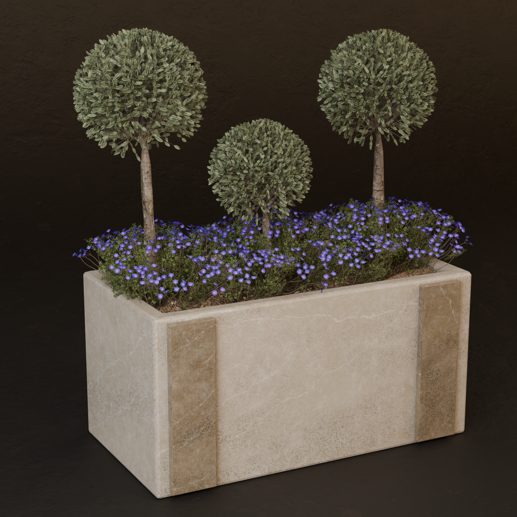 SJ-Relaxing Stone Botanical Corner | Outdoor Plants models | BlenderKit