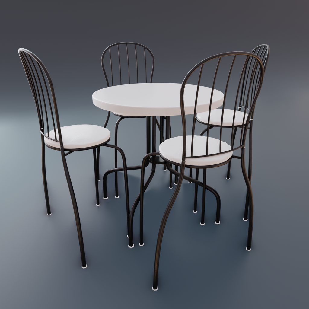 Bistro table | FREE Chair-table Sets models | BlenderKit