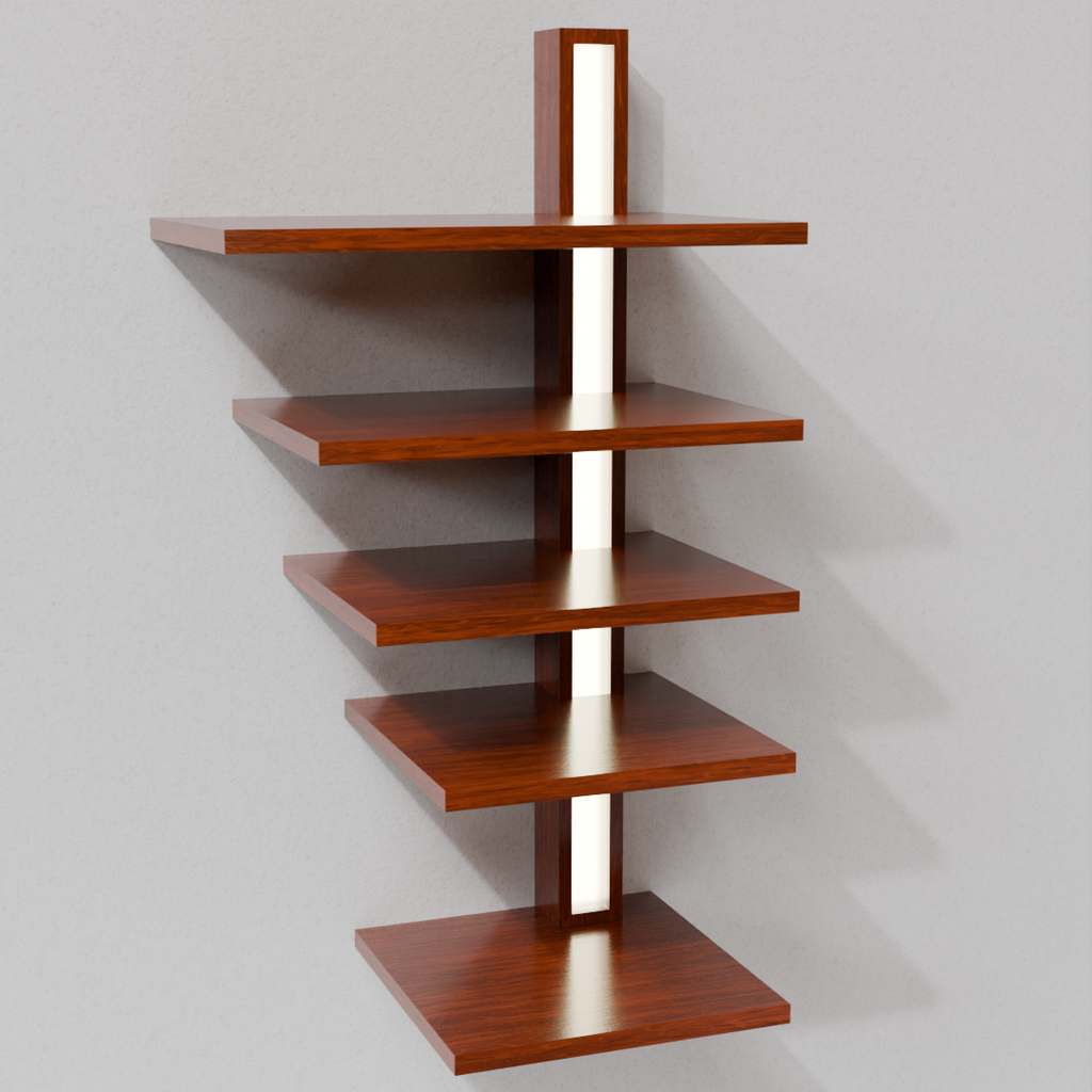 Book Shelf With Lighting | FREE Bookcases models | BlenderKit