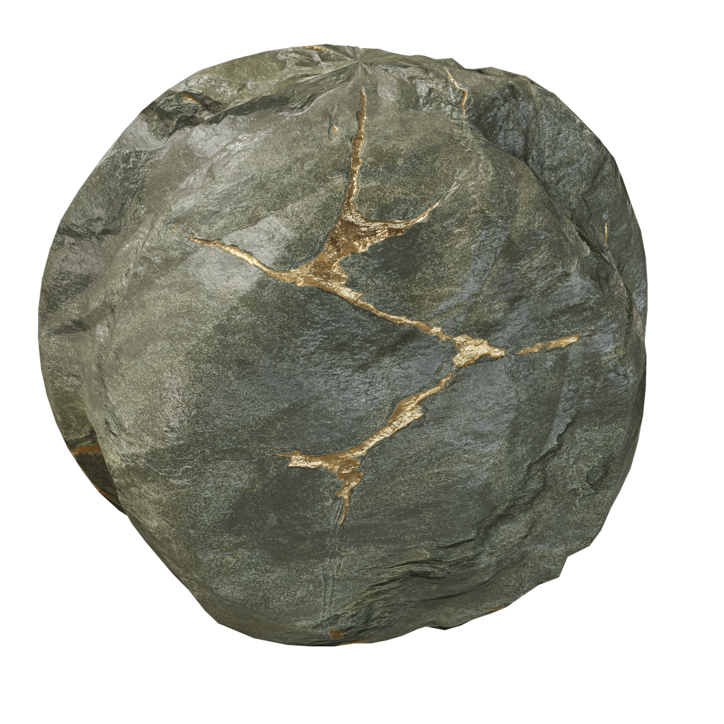 Golden ore | FREE rock materials | BlenderKit