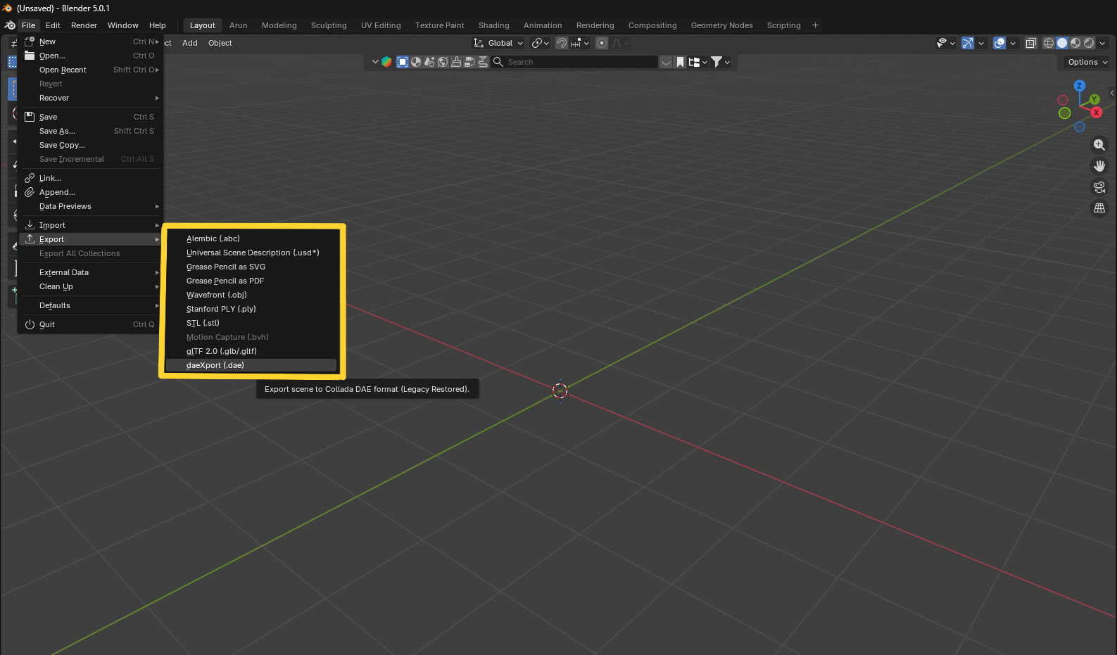 Legacy DAE Export for Blender 5 | BlenderKit