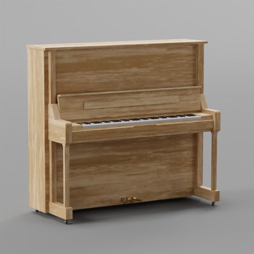 Bright Wooden Piano | Musical Instruments models | BlenderKit