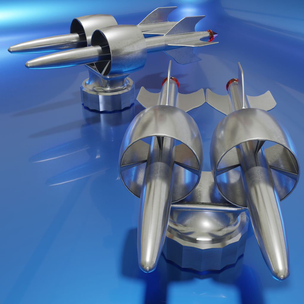 Hood ornament two rockets FORD 1949-1951 | FREE Vehicle Parts models ...