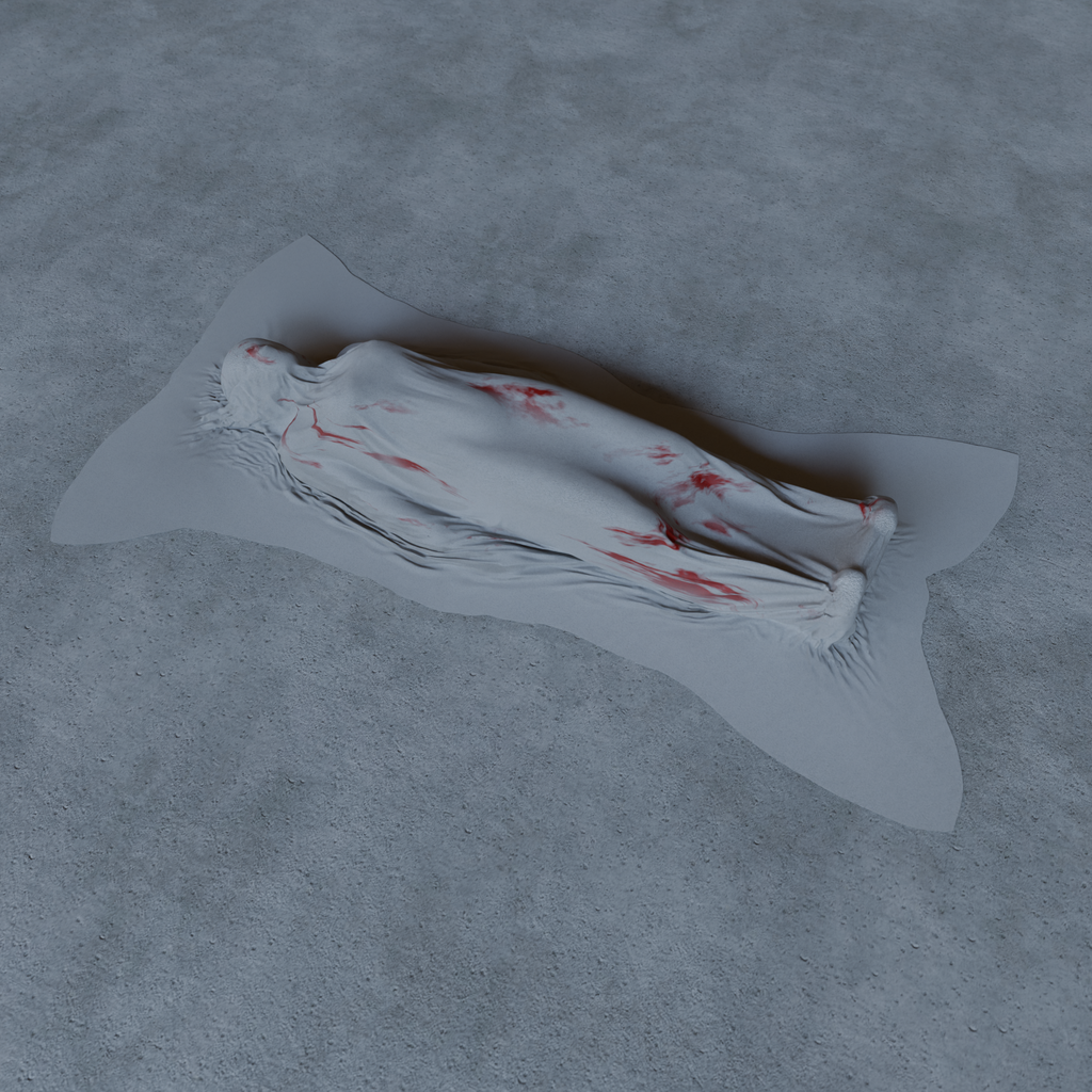 BlenderKit | Download the Bloody Female Dead Body model