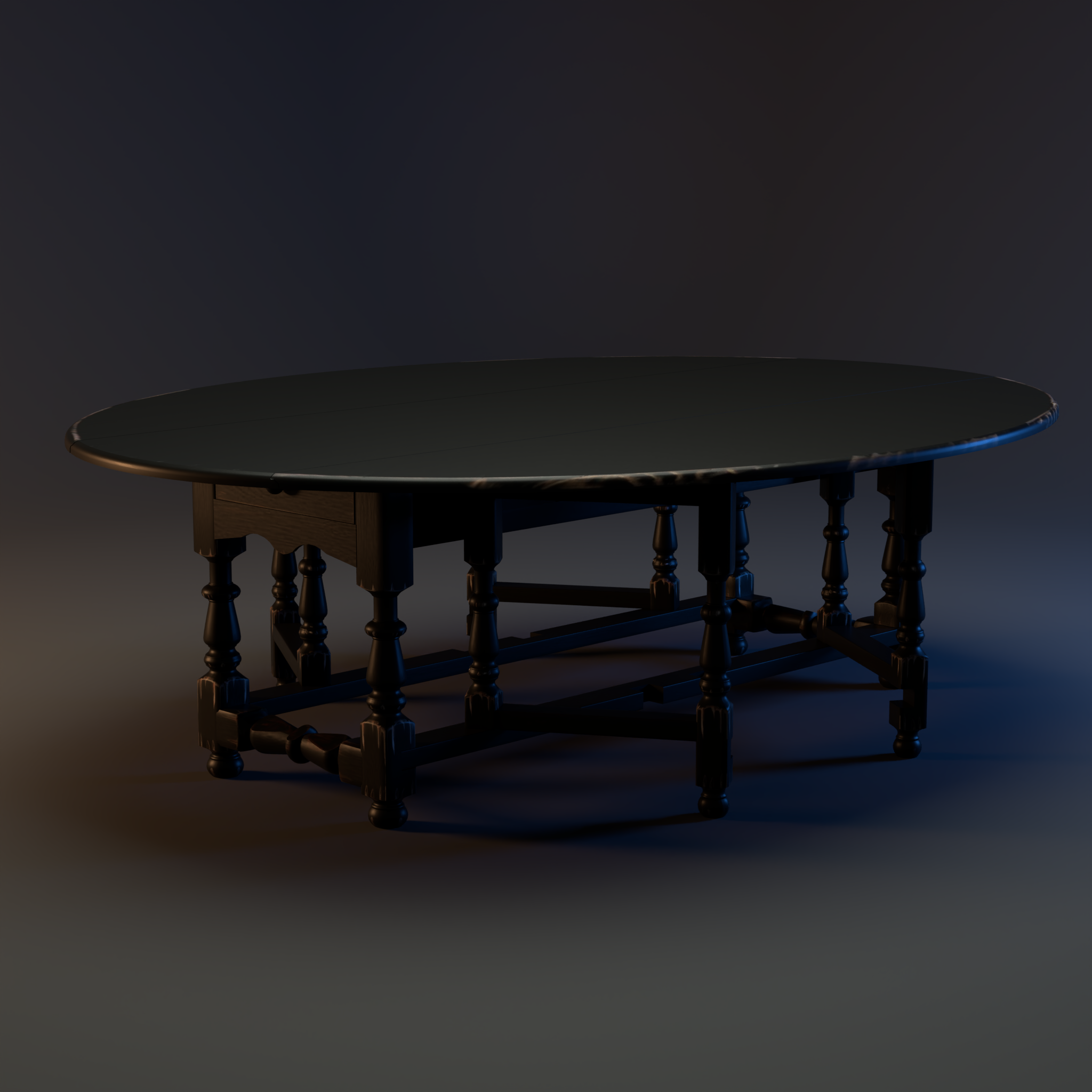 Vintage english style diningtable | Tables models | BlenderKit