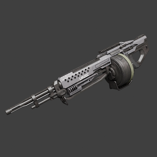Halo M739 SAW machine gun | FREE Sci-Fi Weapons models | BlenderKit