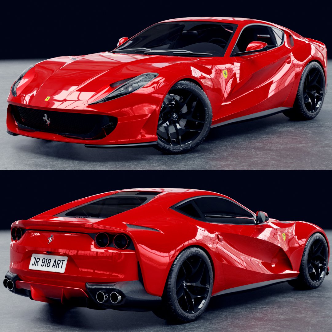 BlenderKit FREE 3D model: Ferrari 812 superfast in category Transport ...