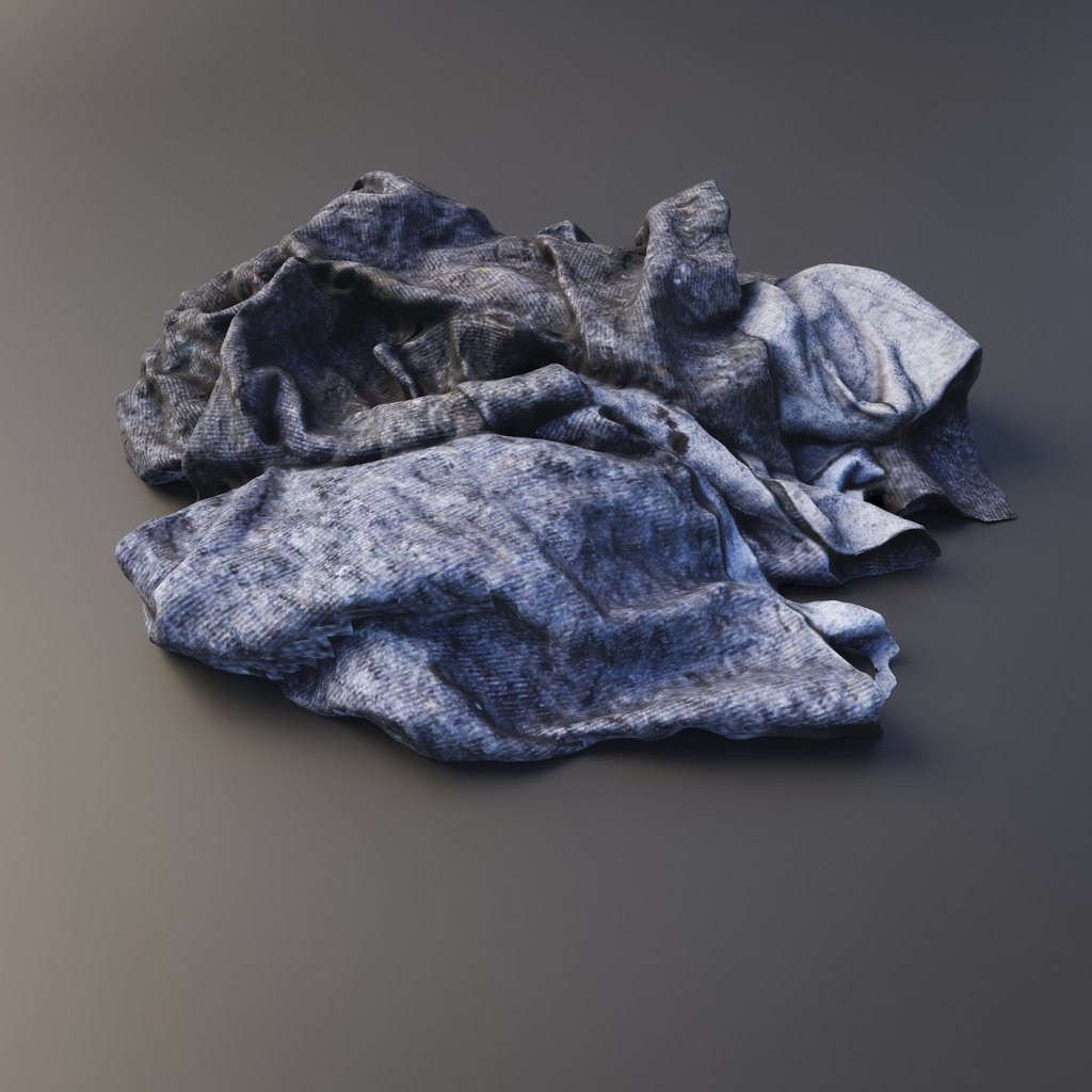 Old, dirty, crumpled blanket (photoscan) | Textile models | BlenderKit