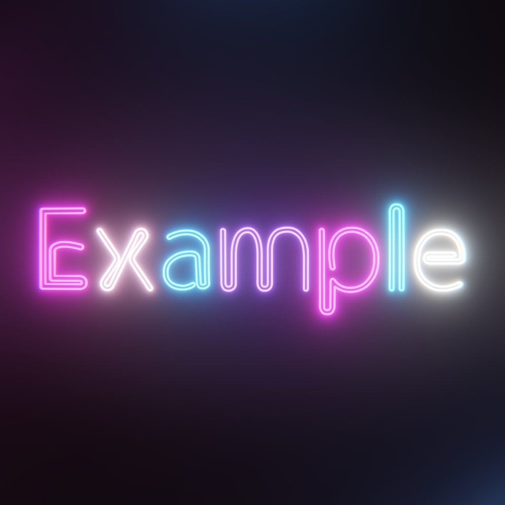 Neon Text Scene | Typography scenes | BlenderKit