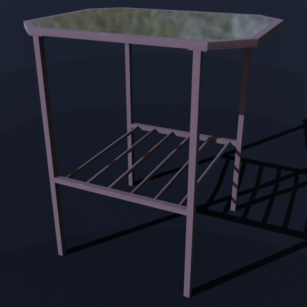 Wooden Table With Glass | Tables models | BlenderKit