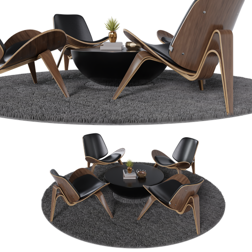 Round table with succulent | FREE Tables models | BlenderKit