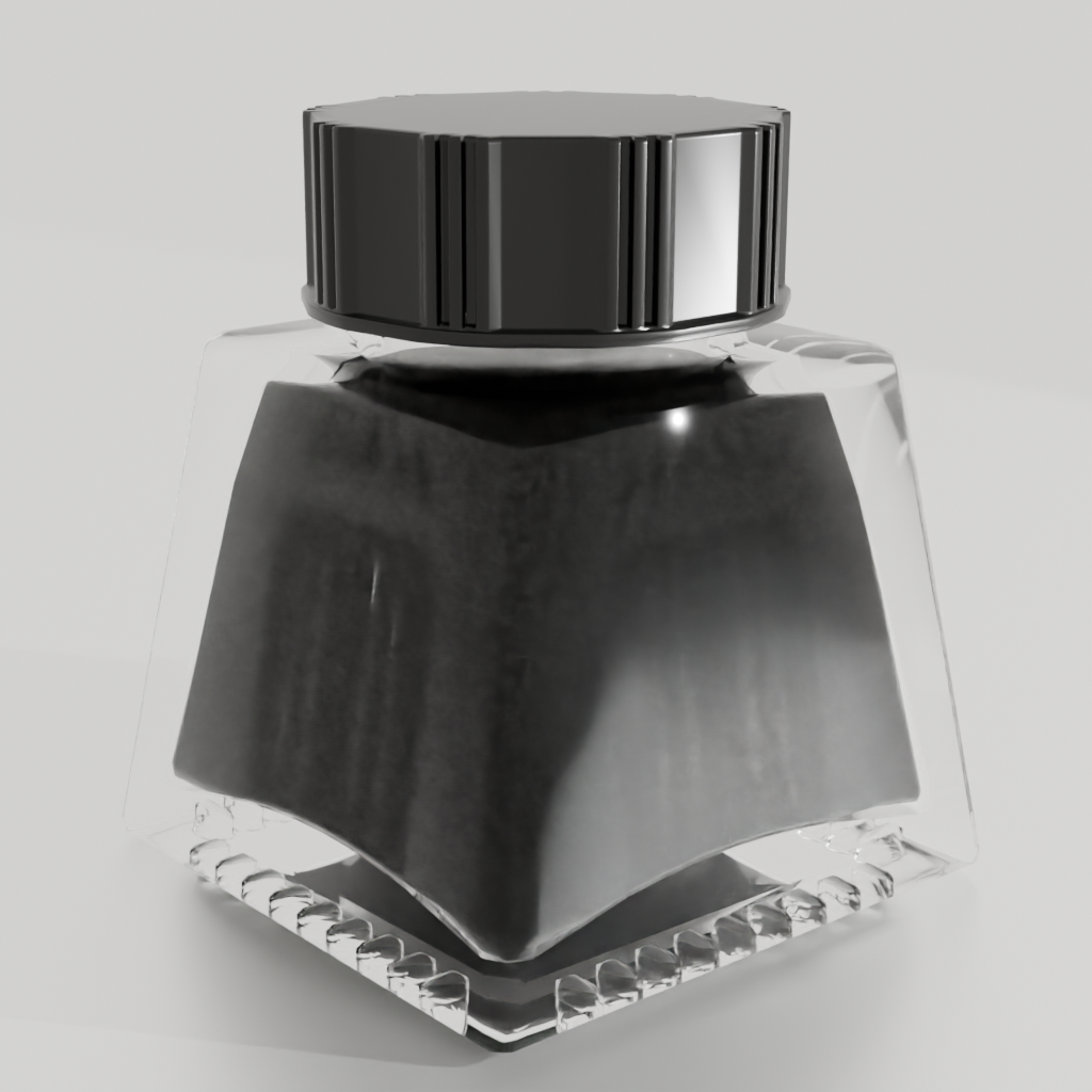 Inkwell | FREE Stationeries models | BlenderKit