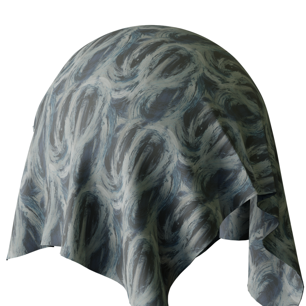 Graphical Blue Sheer | FREE Sheer Fabric 3D Materials materials ...