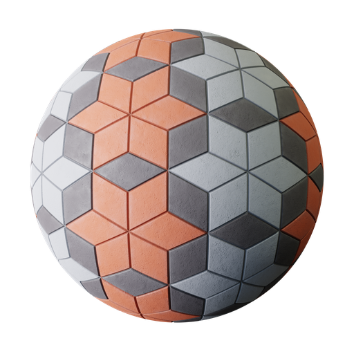 Paving Block Red Street Tile | FREE tiles materials | BlenderKit