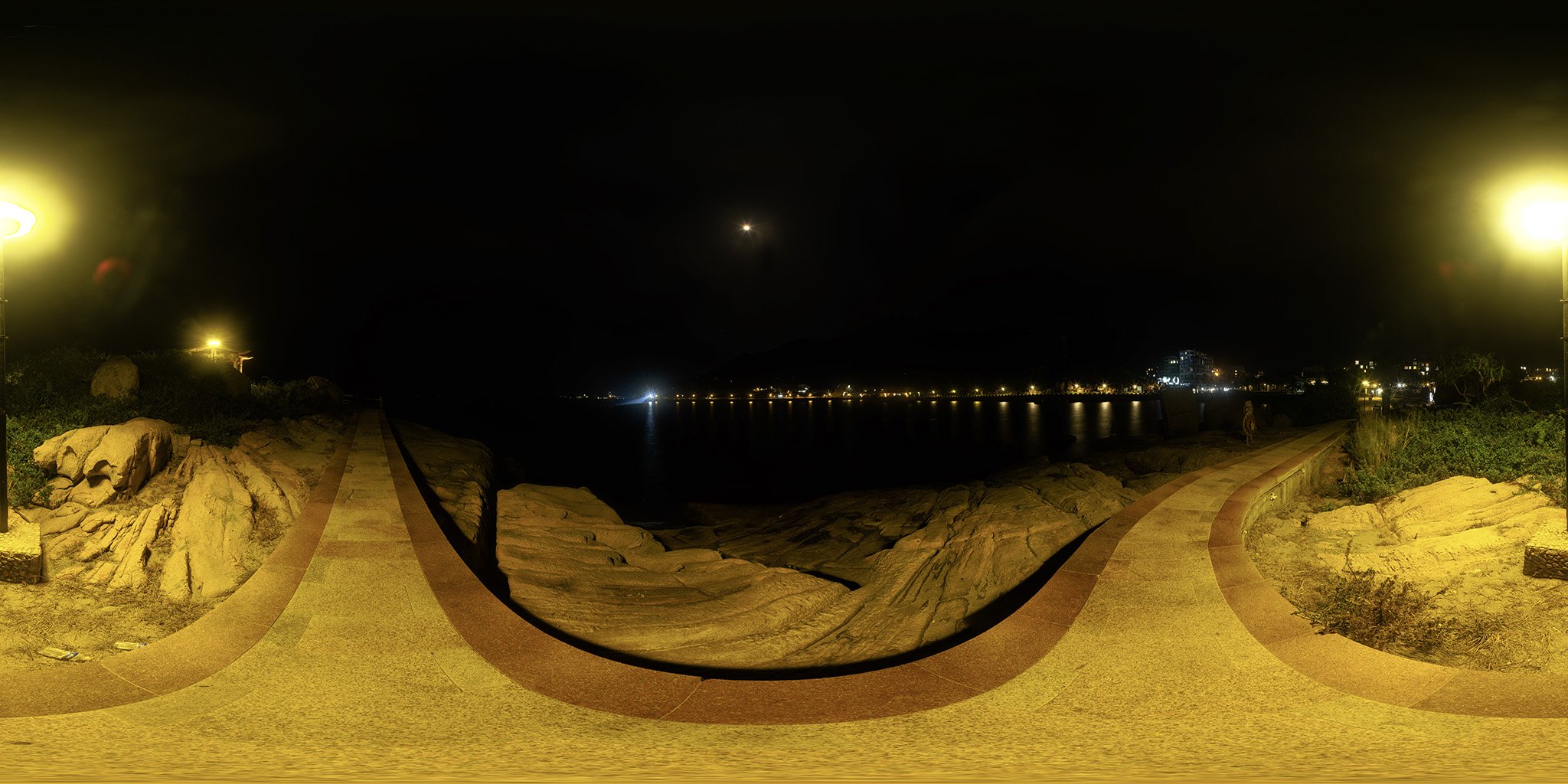 Reef by the Sea at Night | Nighttime Environments HDRis | BlenderKit