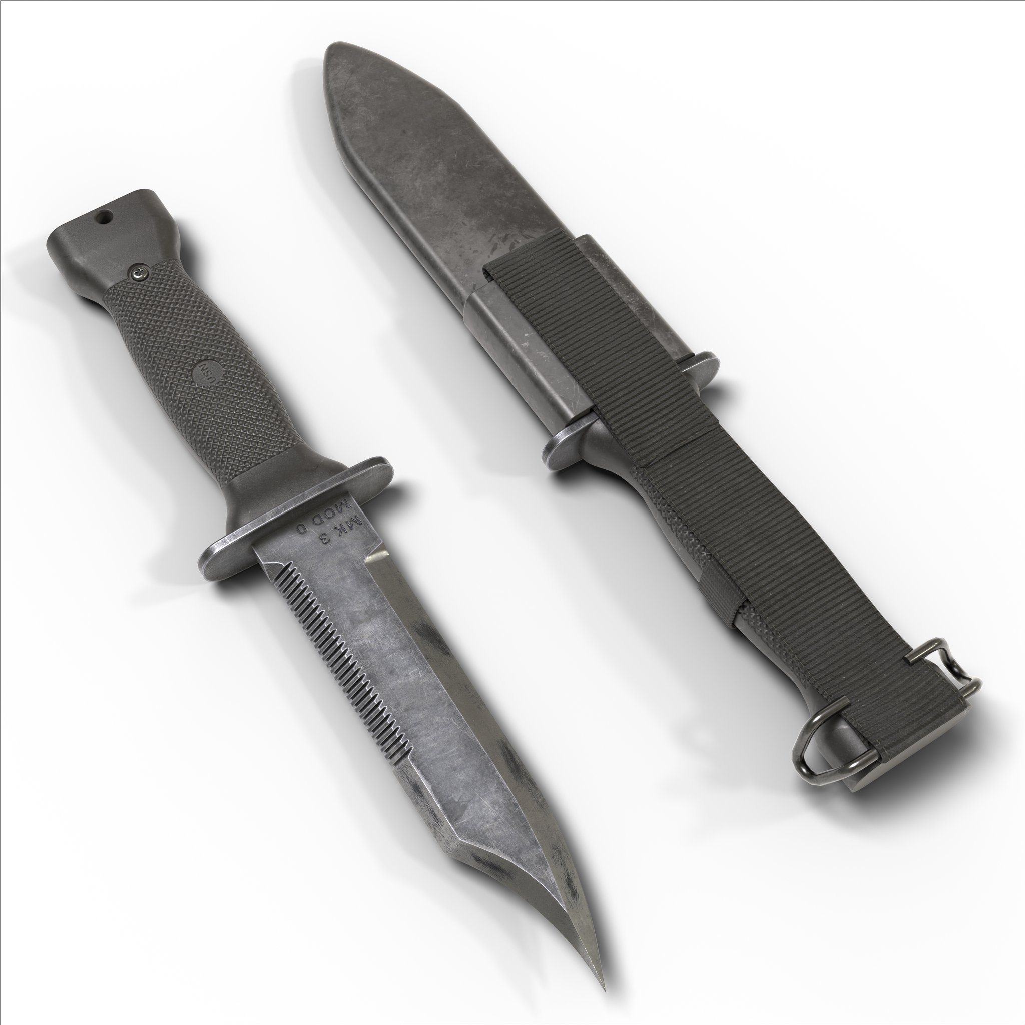 Us navy mk3 kabar | Modern Weapons models | BlenderKit