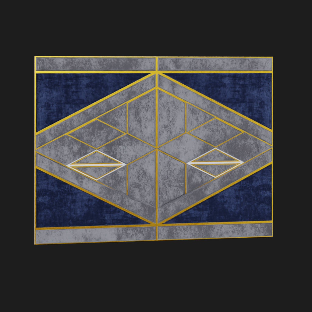 Grey diamond w/Golden | FREE 3D Panels models | BlenderKit