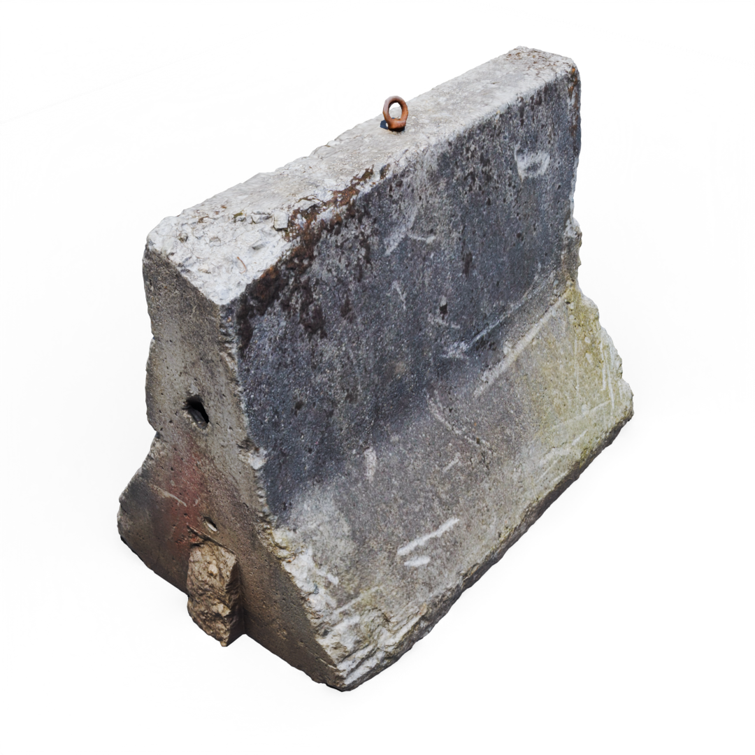 Old Concrete Road Block | FREE Urban Environment models | BlenderKit