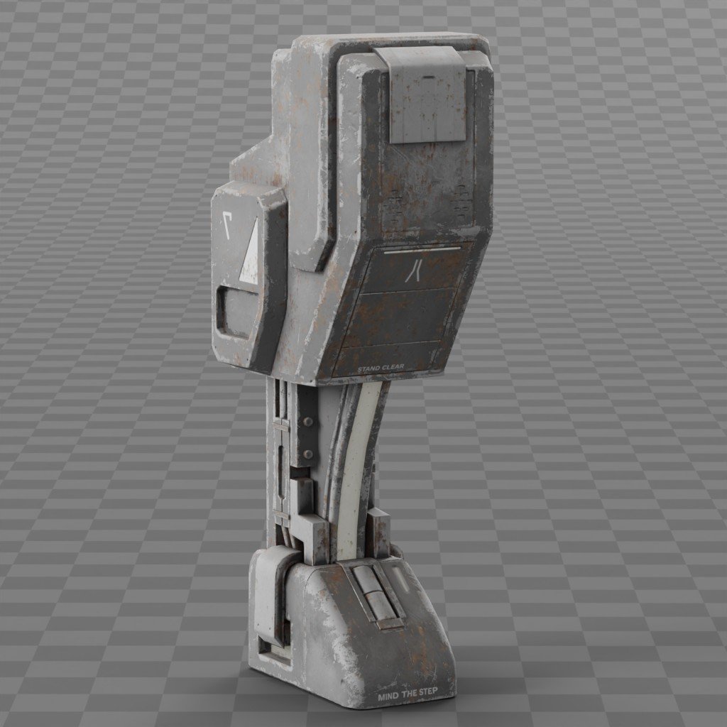 CyberPunk Industrial Structure | Industrial Machinery models | BlenderKit