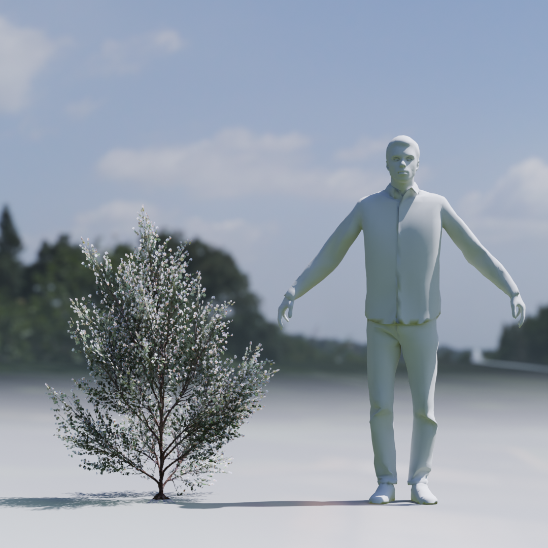 Shurb flower lowpoly animated | Trees models | BlenderKit