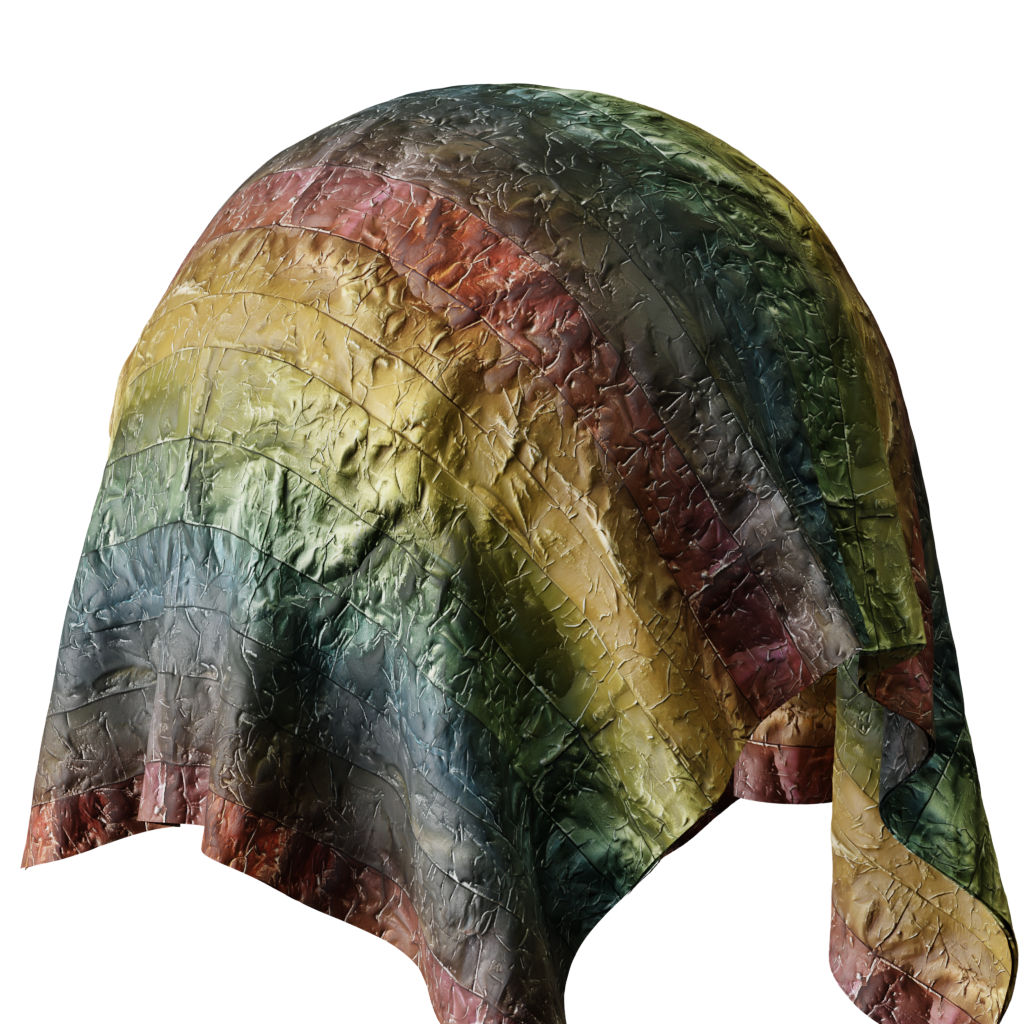 BlenderKit | Download the FREE Rainbow gradient plastic tarp folded ...
