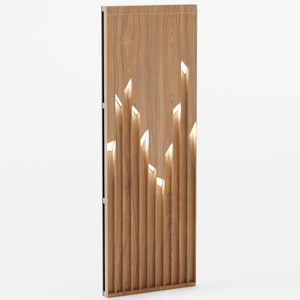 Solid wood slats 002 | 3D Wood Panel models | BlenderKit