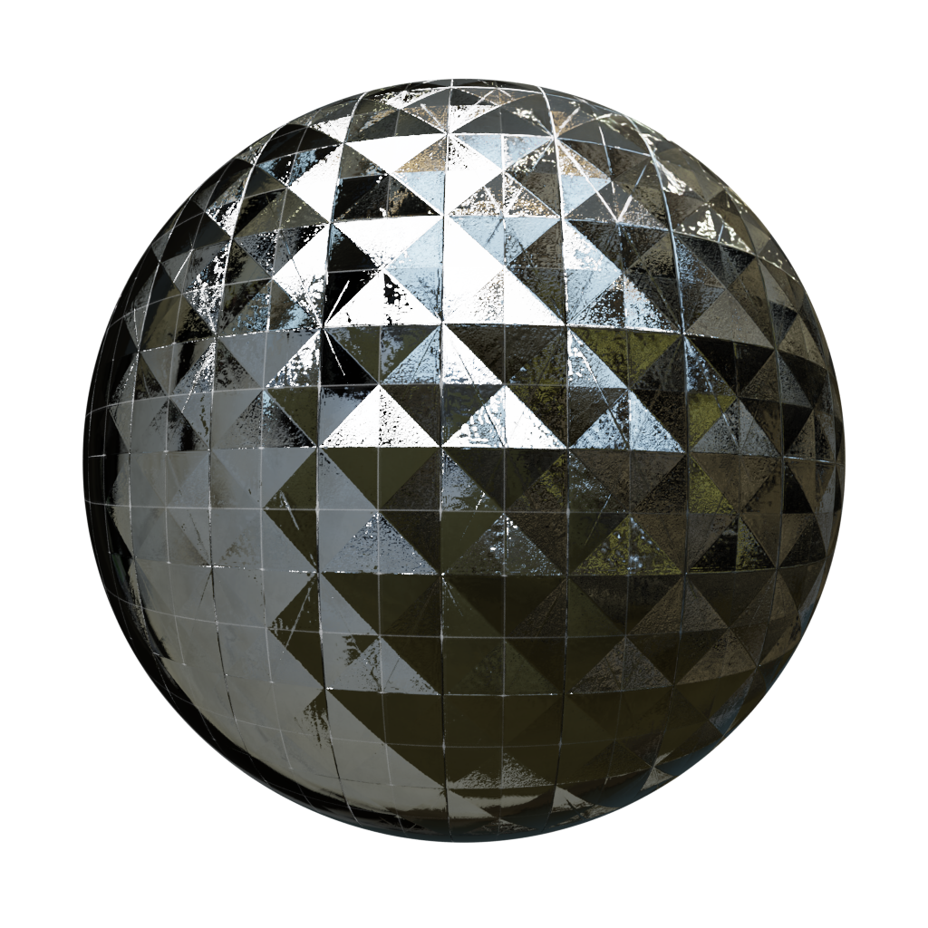 Shiny rough square pyramid | FREE metal materials | BlenderKit