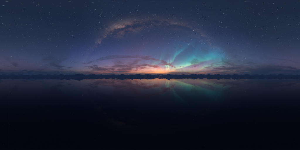 Twilight Night Sky Aurora Lights | Nighttime Environments HDRis ...