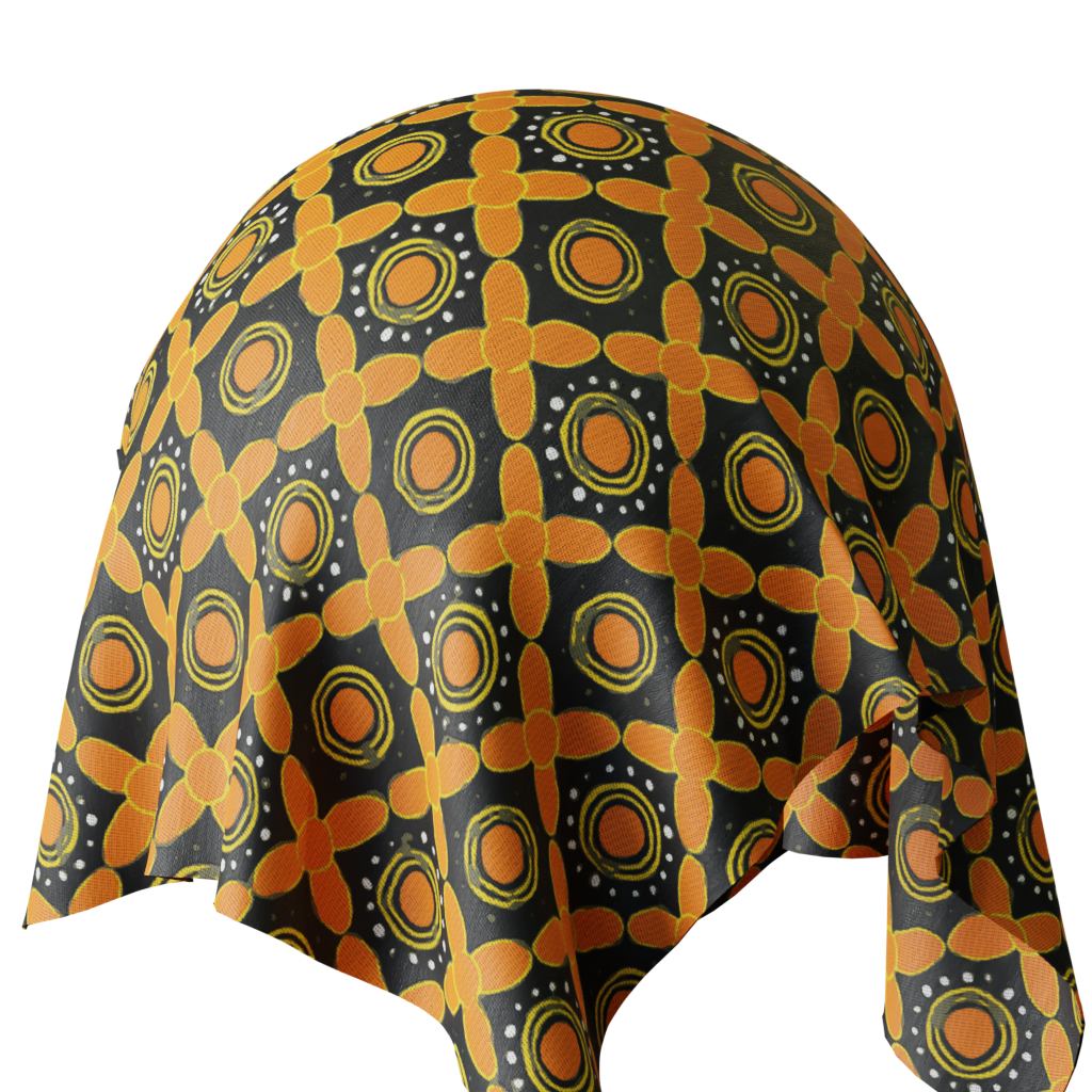 Ethnic batik grompol fabric pattern | FREE fabric materials | BlenderKit