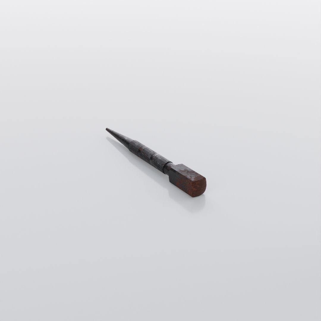 Small Rusty Point | Handtools models | BlenderKit