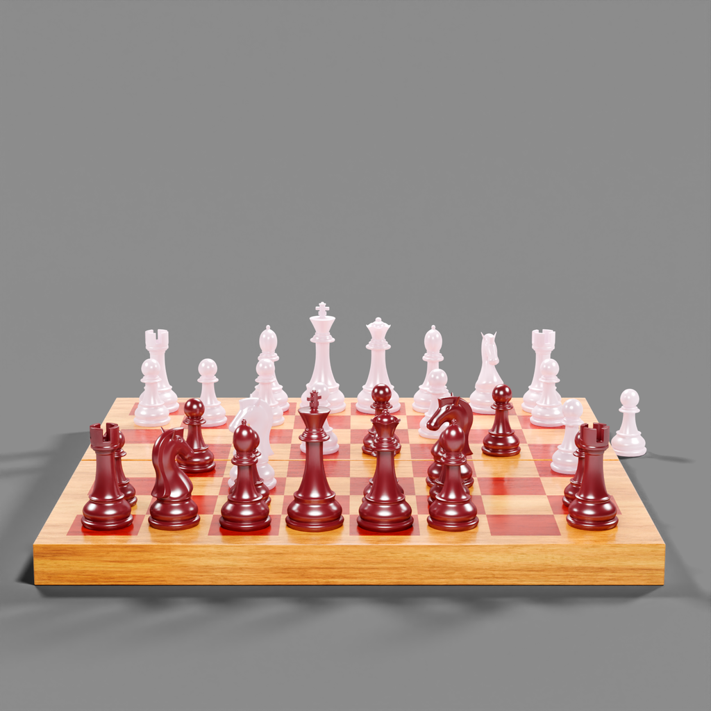 BlenderKit | Download the FREE Elegant Minimal Chess Set model