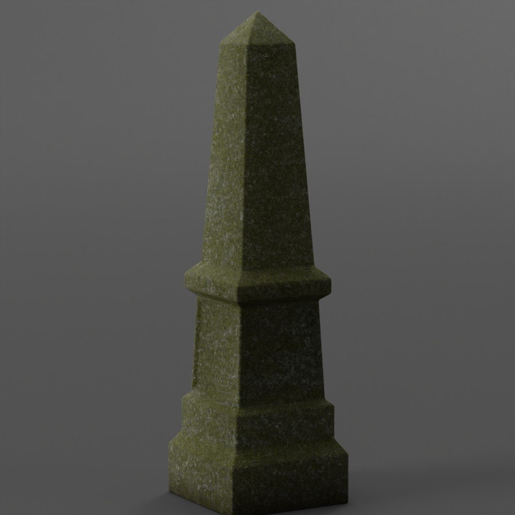 Pointed Grave Marker | FREE Molding / Carving models | BlenderKit