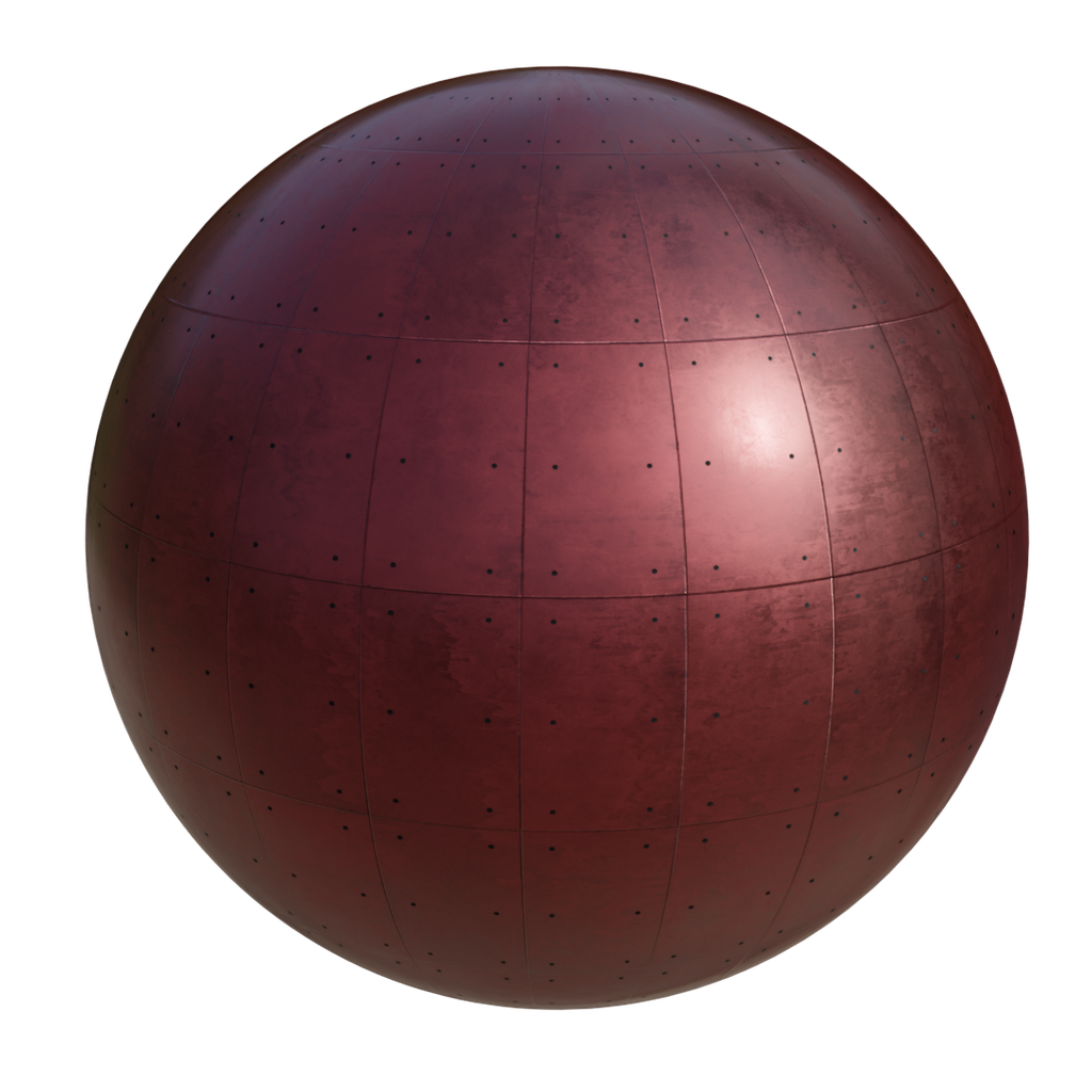 BlenderKit Download The FREE Red Metal Plates Material