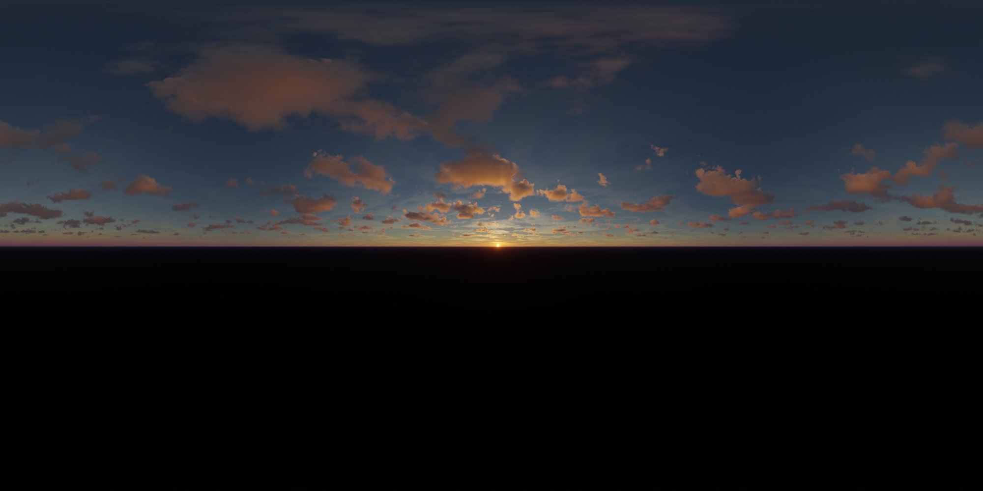 Golden Cloudy Sunset Sky | FREE Nature HDRis | BlenderKit