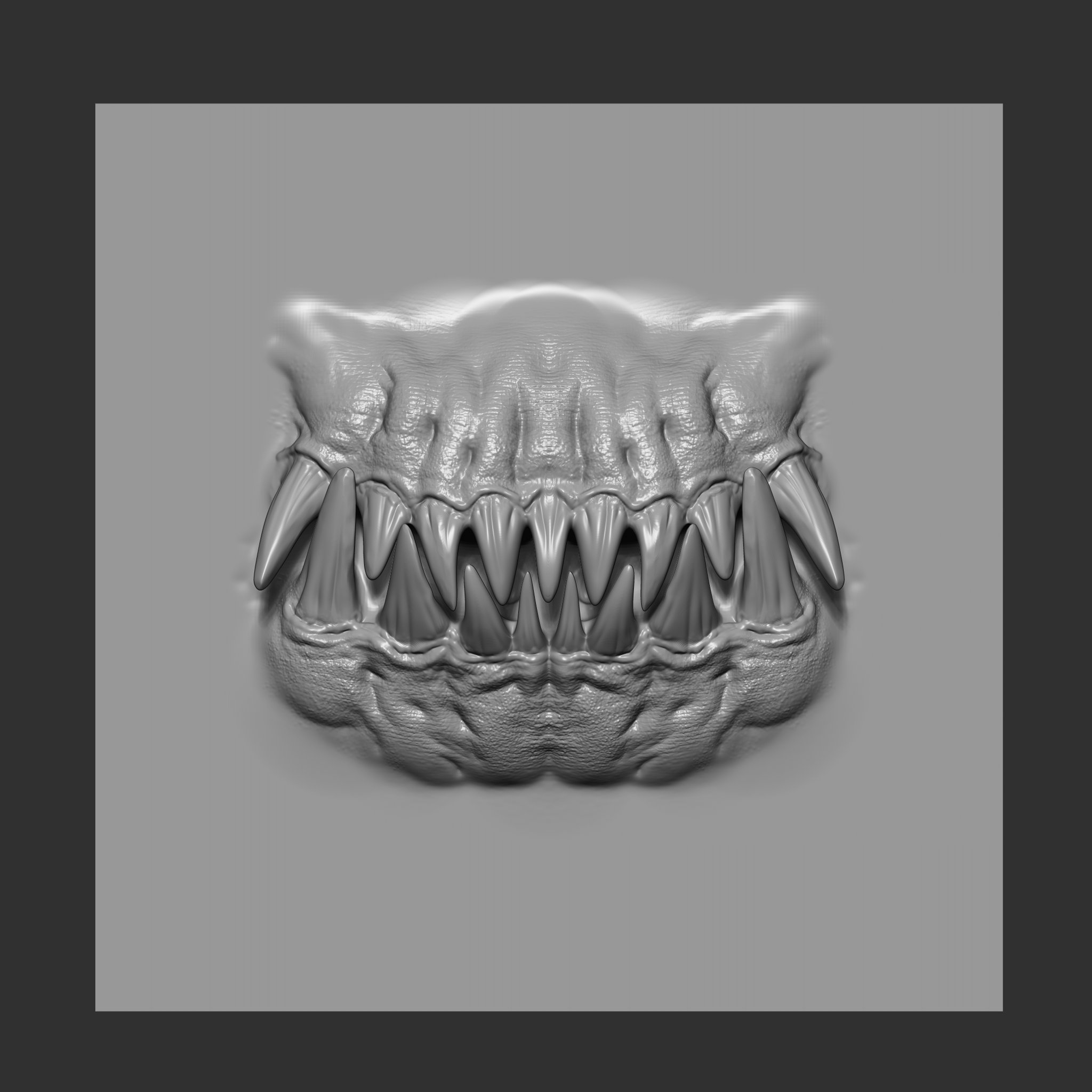NS Demon mouth closed teeth | Face / Head brushes | BlenderKit