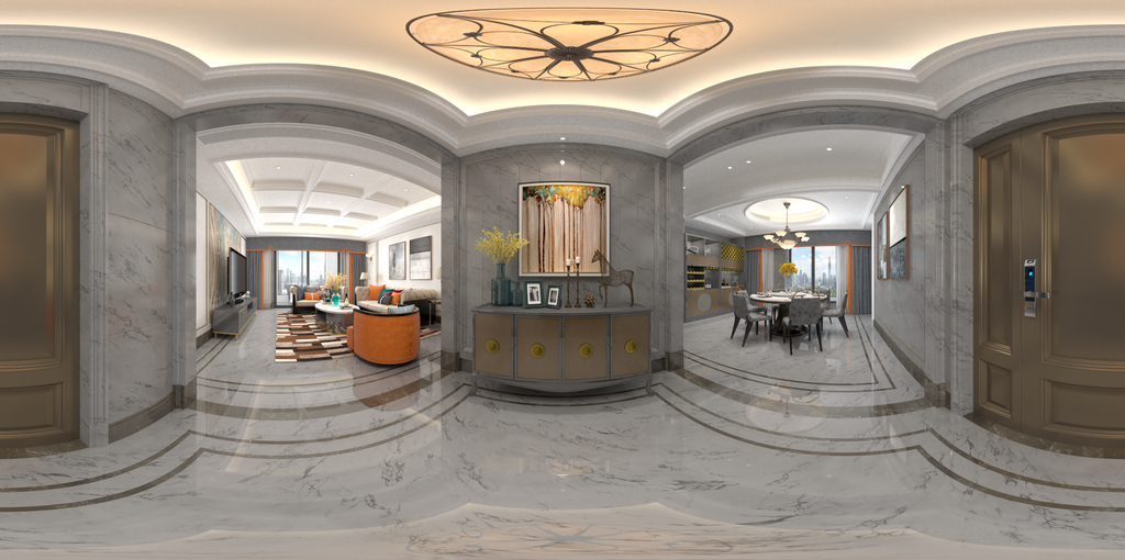 Living room | FREE Interiors HDRis | BlenderKit