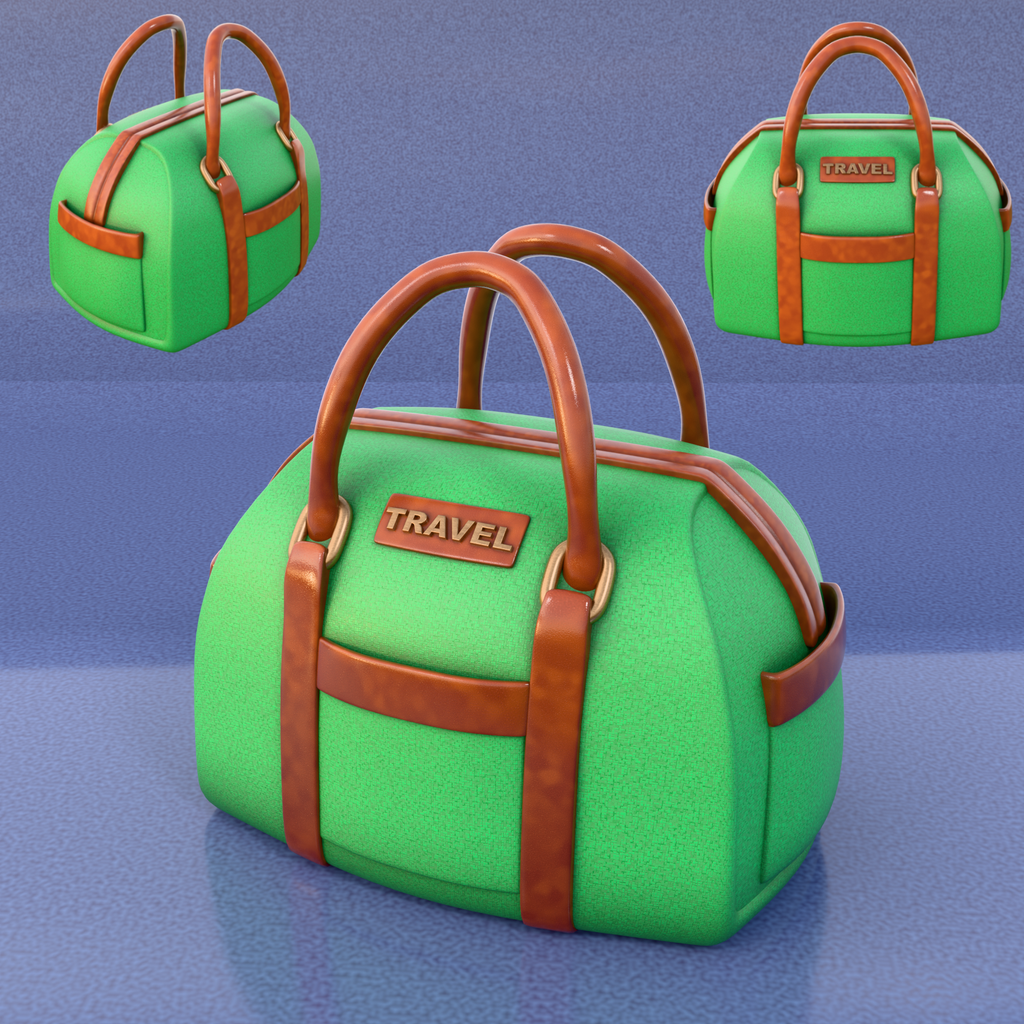 Stylized travel bag | Bags & Suitcases models | BlenderKit