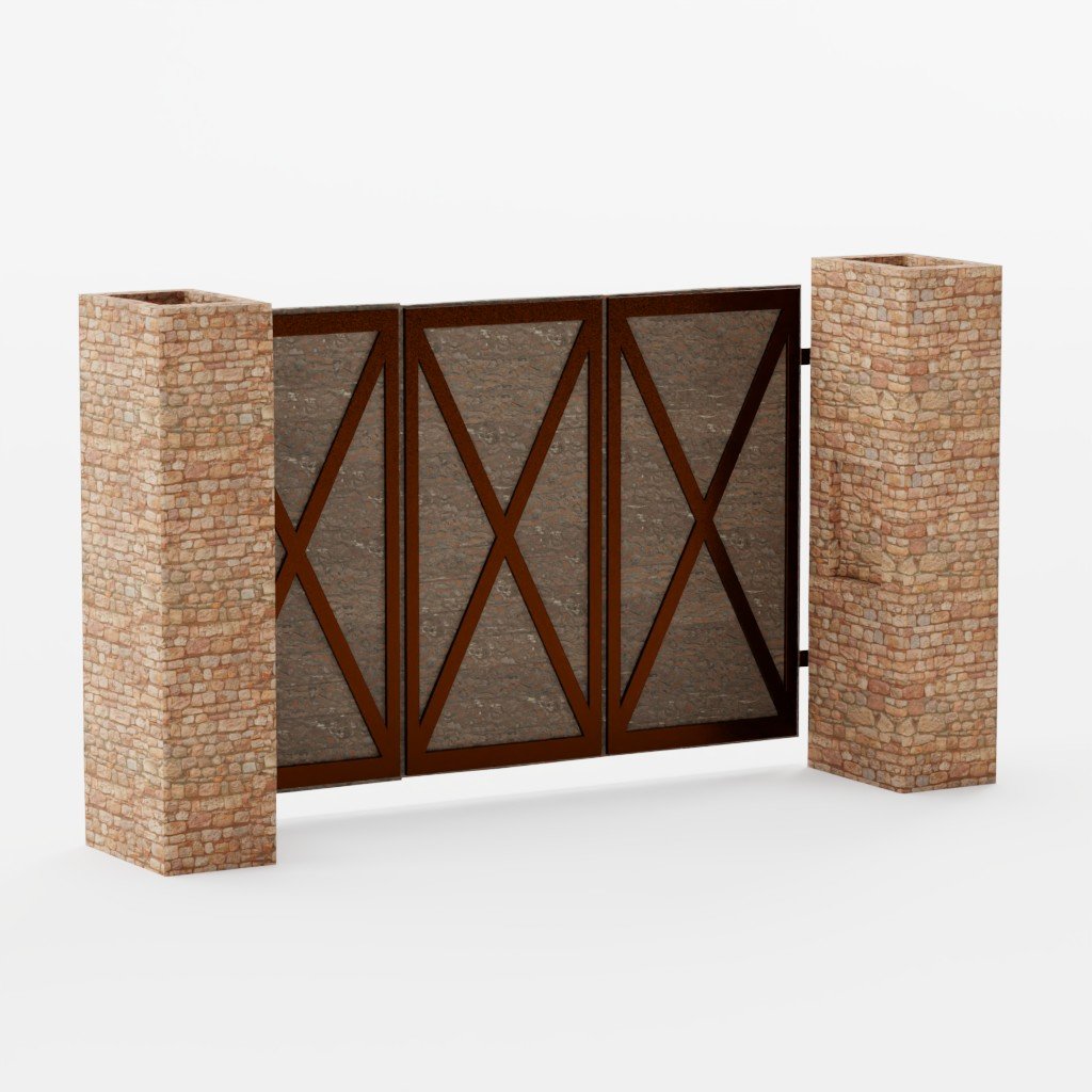Main gate | Doors models | BlenderKit