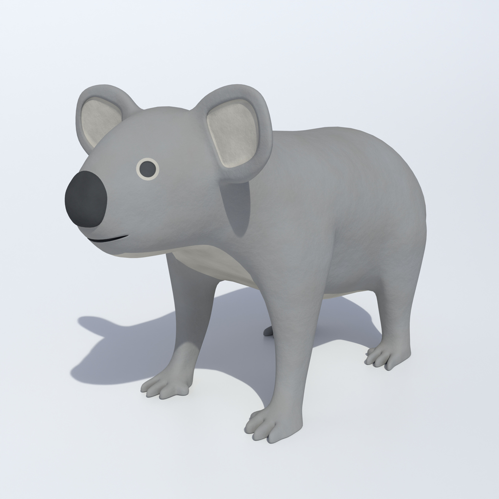 Cartoon Koala | Mammals models | BlenderKit
