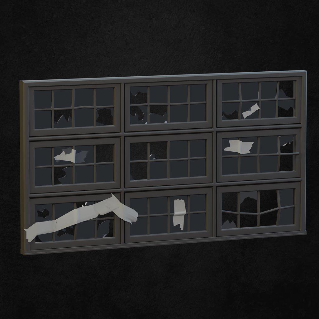 Broken Window | Windows models | BlenderKit