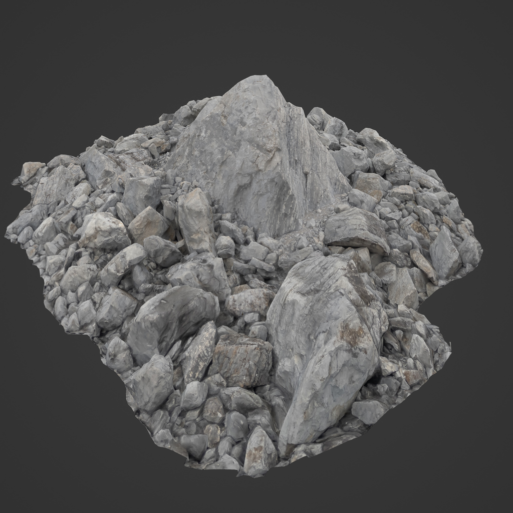 BlenderKit | Download the Mountain Rock Boulders Scatter model