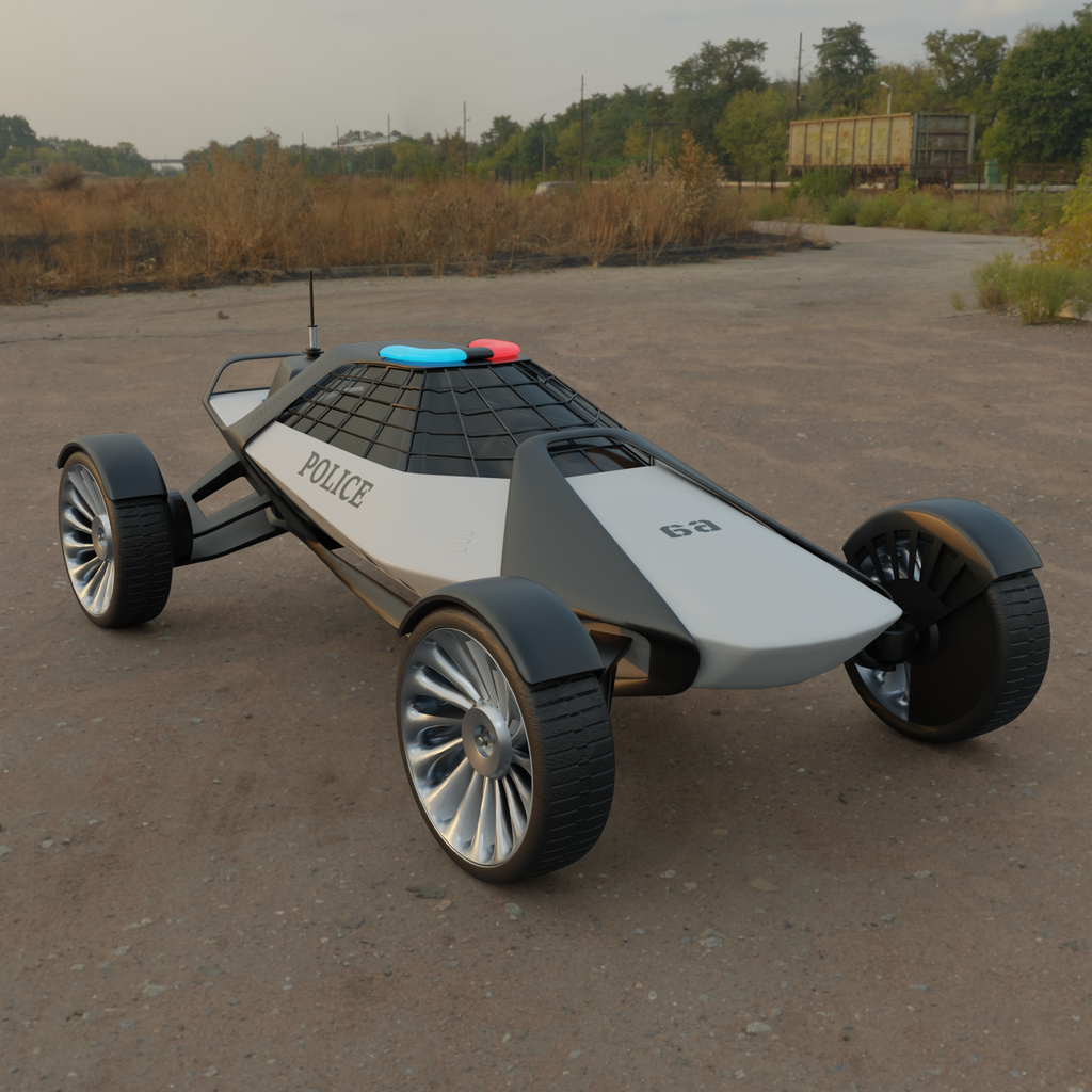 Scifi futuristic police buggy | Buggy Cars models | BlenderKit