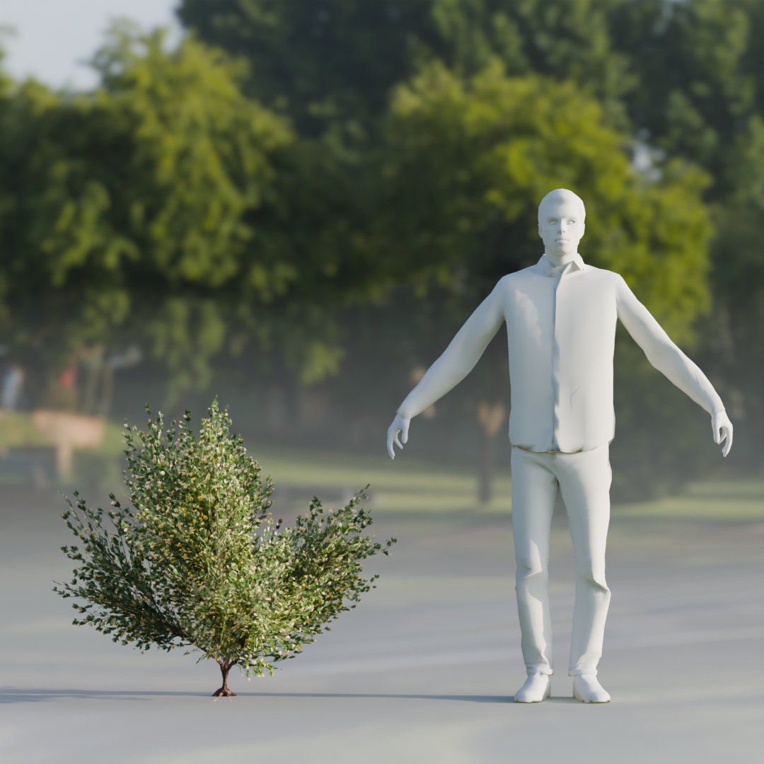 Shurb flower lowpoly animated | Trees models | BlenderKit