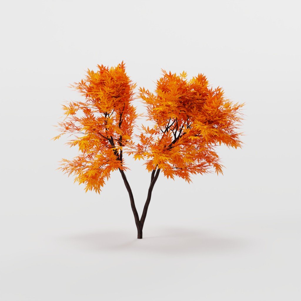 Golden maple tree v3 | Trees models | BlenderKit